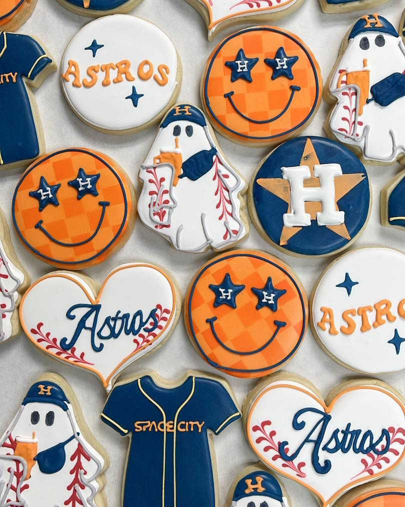 Astros Boogie Ghost sugar cookies - 1 Dozen – casebakes cookies