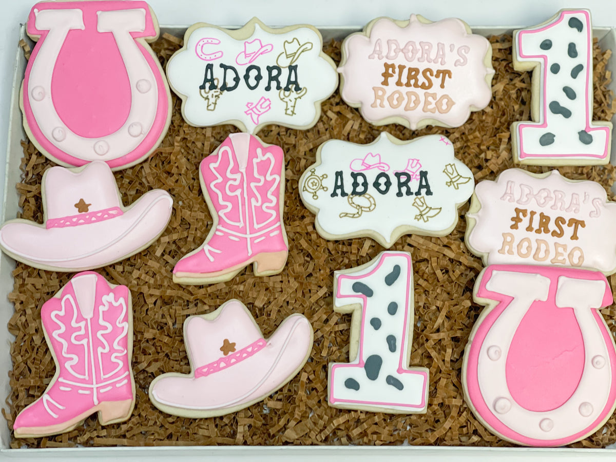 1st rodeo Birthday Sugar cookies - 1 Dozen – casebakes cookies