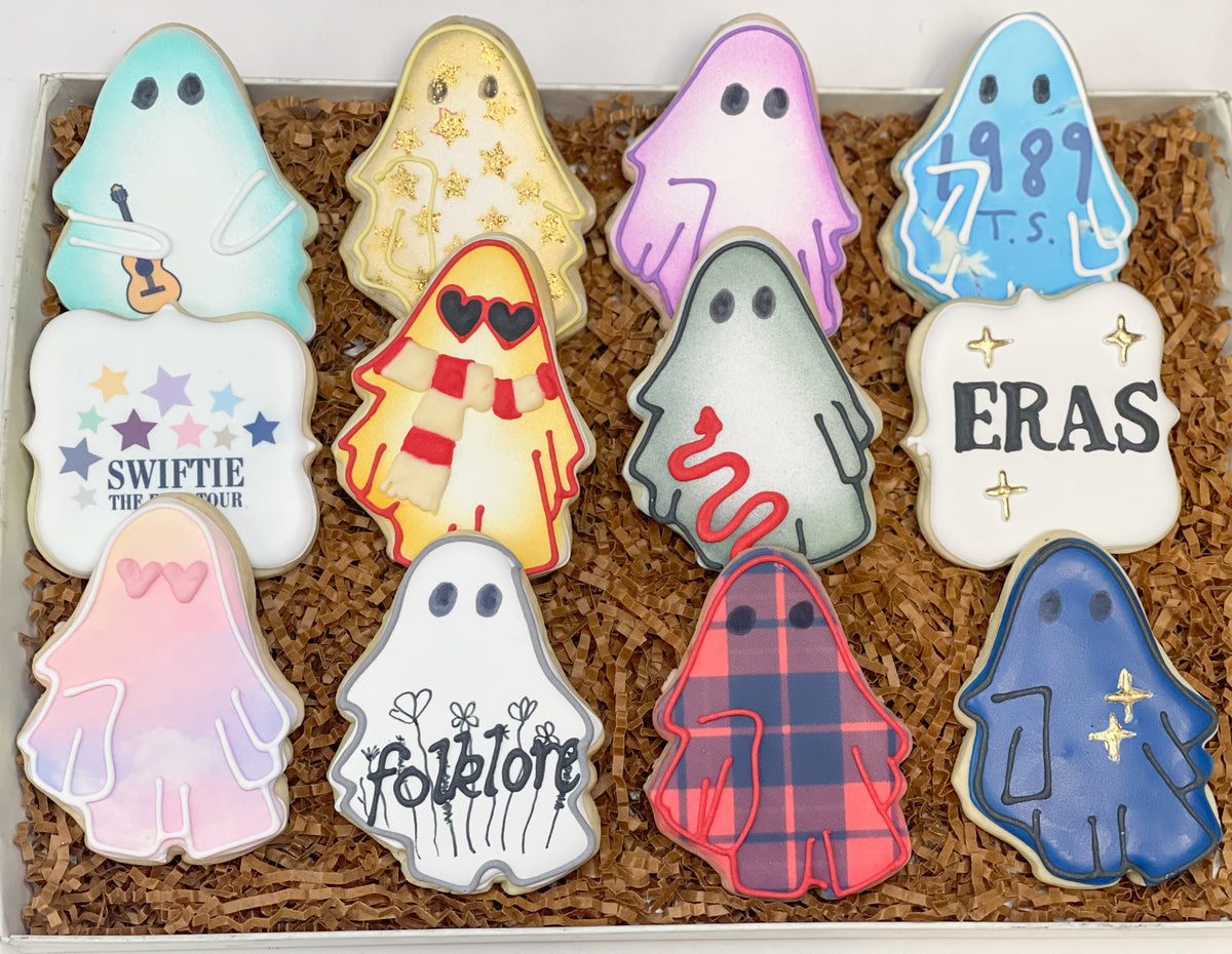 ERAS Ghost theme sugar cookies - 1 Dozen – casebakes cookies