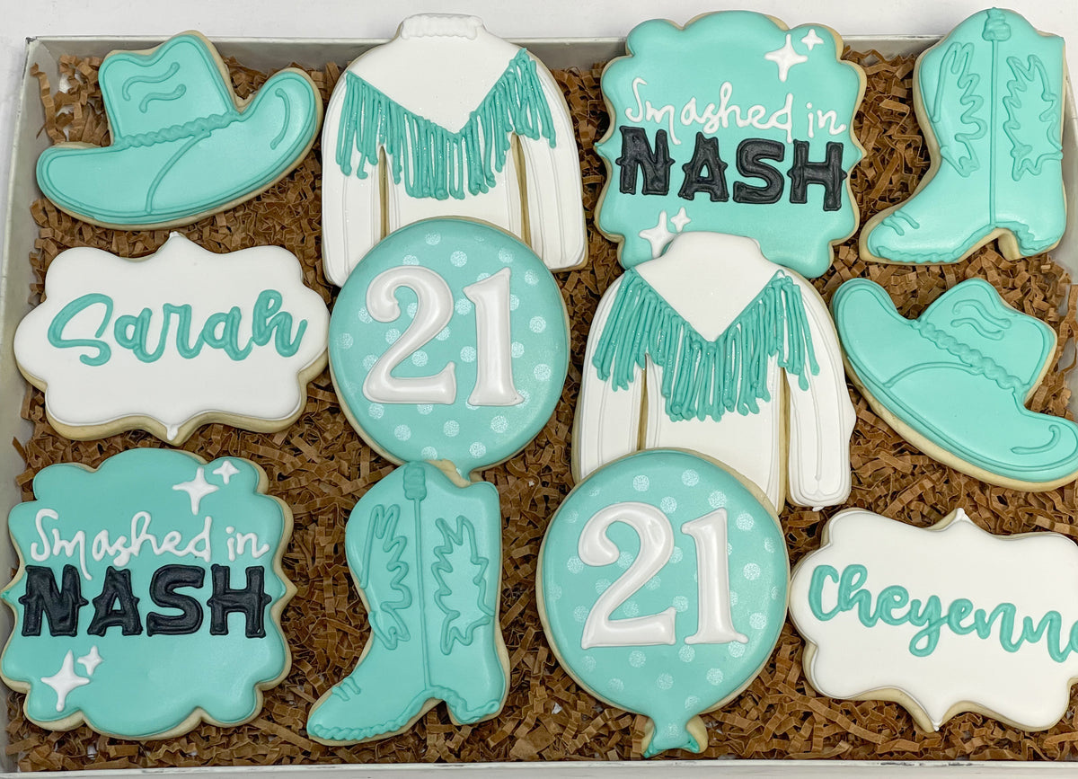 Smashed in Nashville birthday theme sugar cookies - 1 Dozen – casebakes ...