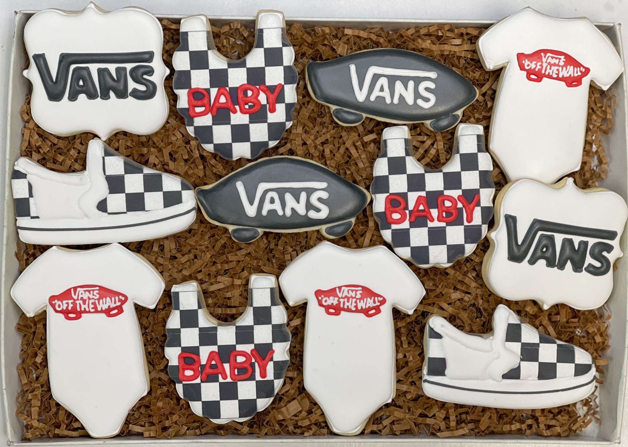 Vans baby shower sugar cookies - 1 Dozen – casebakes cookies