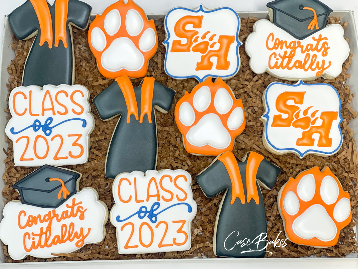 Sam Houston State Graduation Cookies - 1 Dozen – casebakes cookies