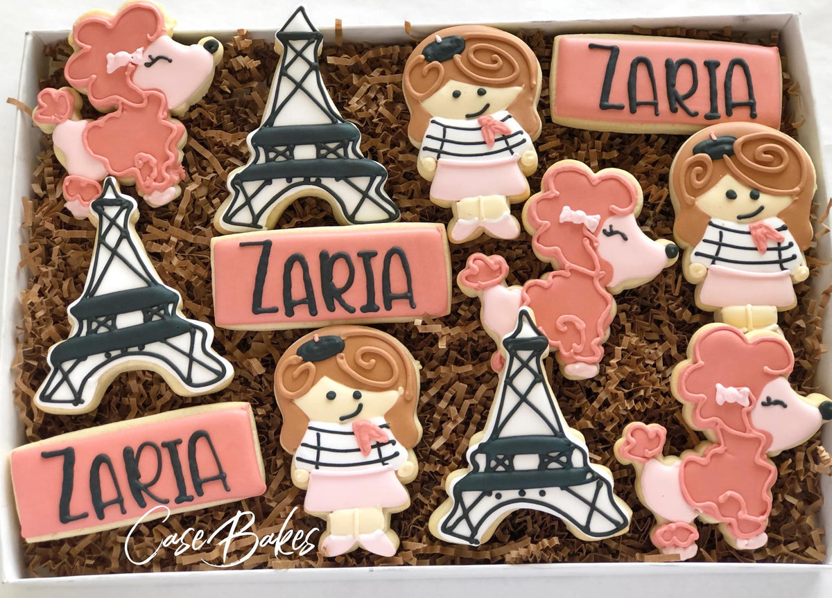 Paris Themed Cookies - 1 Dozen – casebakes cookies