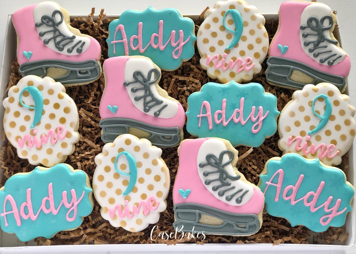 Ice skating cookies - 1 dozen – casebakes cookies