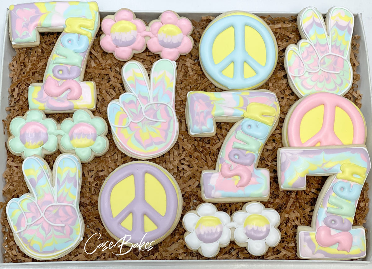Groovy Disco Birthday theme sugar cookies - 1 Dozen – casebakes cookies