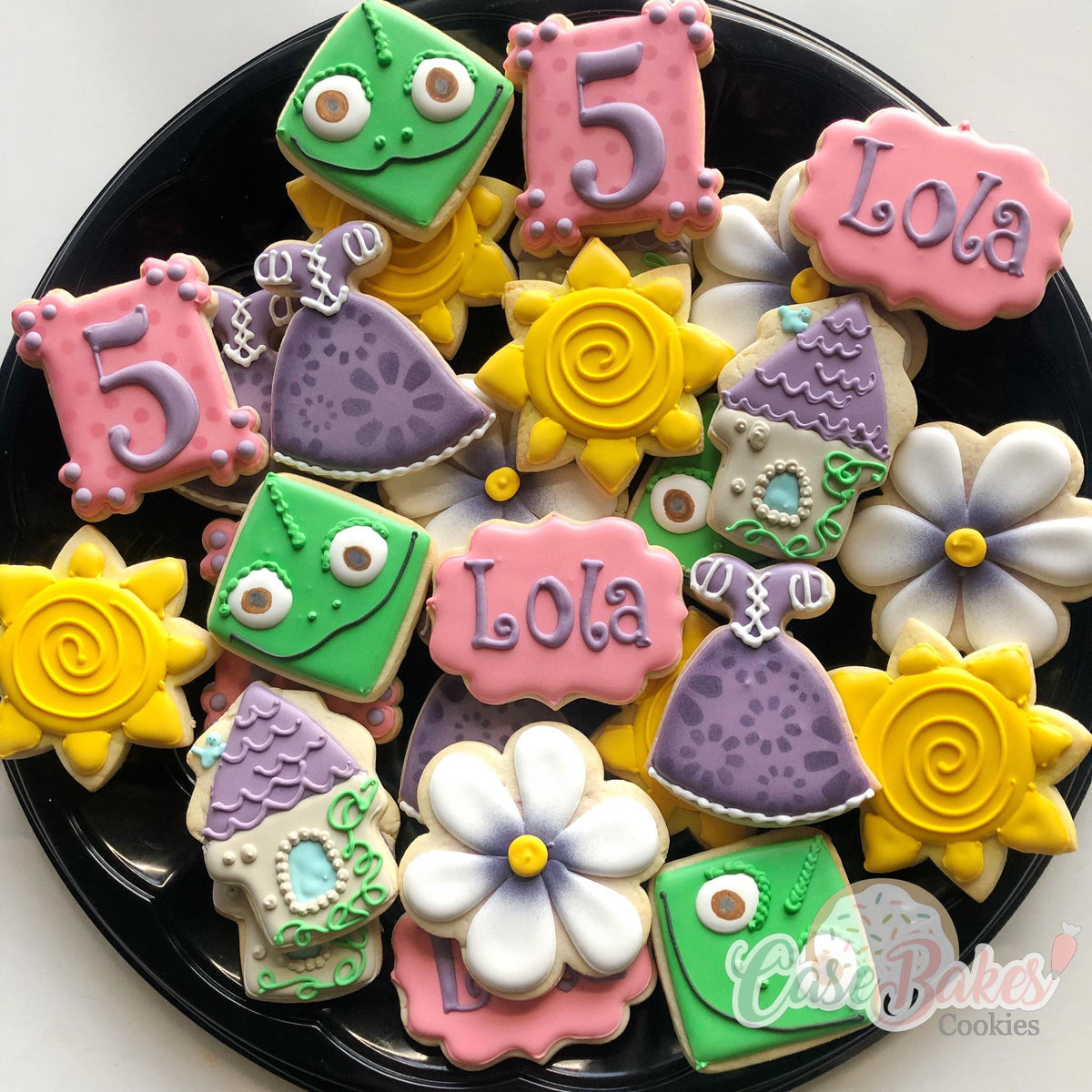 Tangle themed cookies - 1 dozen – casebakes cookies