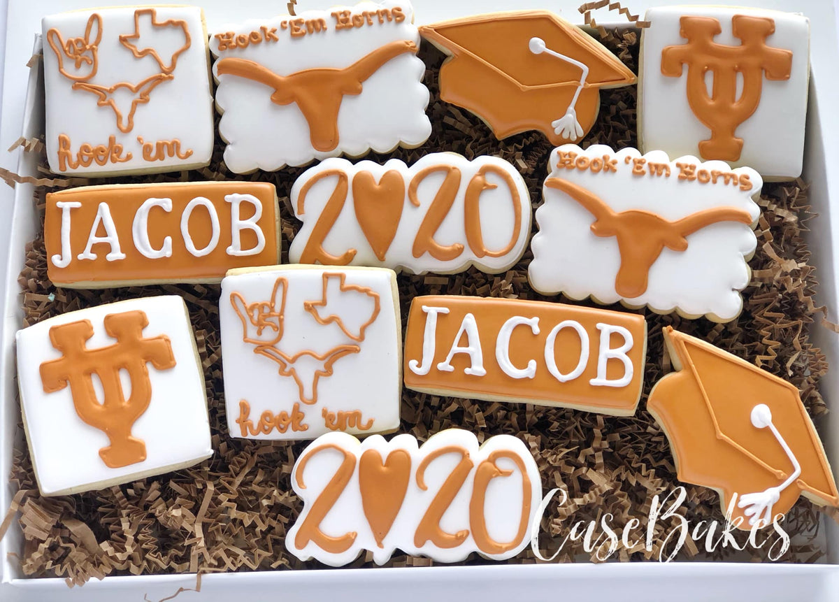 UT Graduation Cookies - 1 Dozen – casebakes cookies