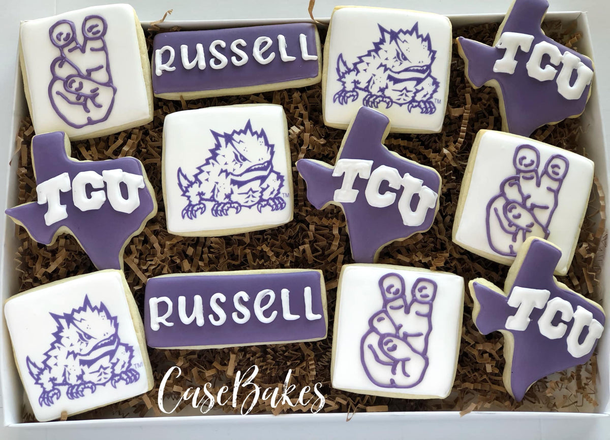 TCU Graduation Cookies - 1 Dozen – casebakes cookies